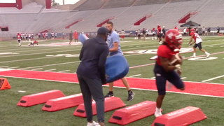 Arizona running back foot drills