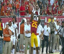 WATCH: USC's Jack Jones goes up top to make the interception