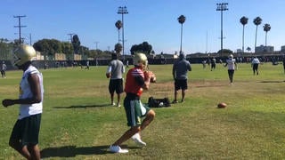 QB Matt Corral at practice