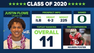 No. 11 in the Top247 for 2020: 5-star ILB Justin Flowe