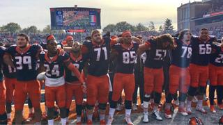 Illini postgame celebration vs. MSU