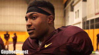 Gopher Practice 3/10: Damarius Travis speaks with the media