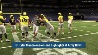 Tyler Manoa one-on-one highlights at Army Bowl