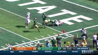 WATCH: Colorado State's Tre Thomas with the pick-six to go up two ...
