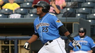 Cleveland Indians outfielder Bryson Myles