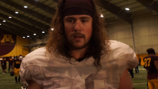 Gopher Football Practice 4/2: Jonah Pirsig