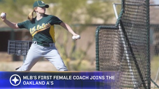 MLB's first female coach joins the Oakland A's