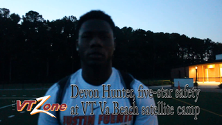 Devon Hunter at VT's Va Beach Camp