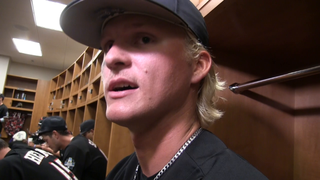 Louisville pitcher Sam Bordner after College World Series win over ...