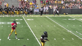 Practice Video of Iowa WR Jacob Hillyer