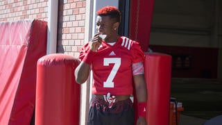 Nebraska WR Coach Keith Williams on Derrion Grim (3-15-16)