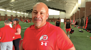 Coach Holliday on day four of Fall Camp