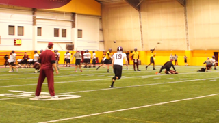 Gopher Practice 3/1: QB / WR / DB drills