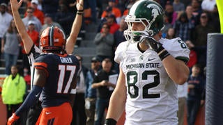 Michigan State Football Tight End Josiah Price talks from the locker ...