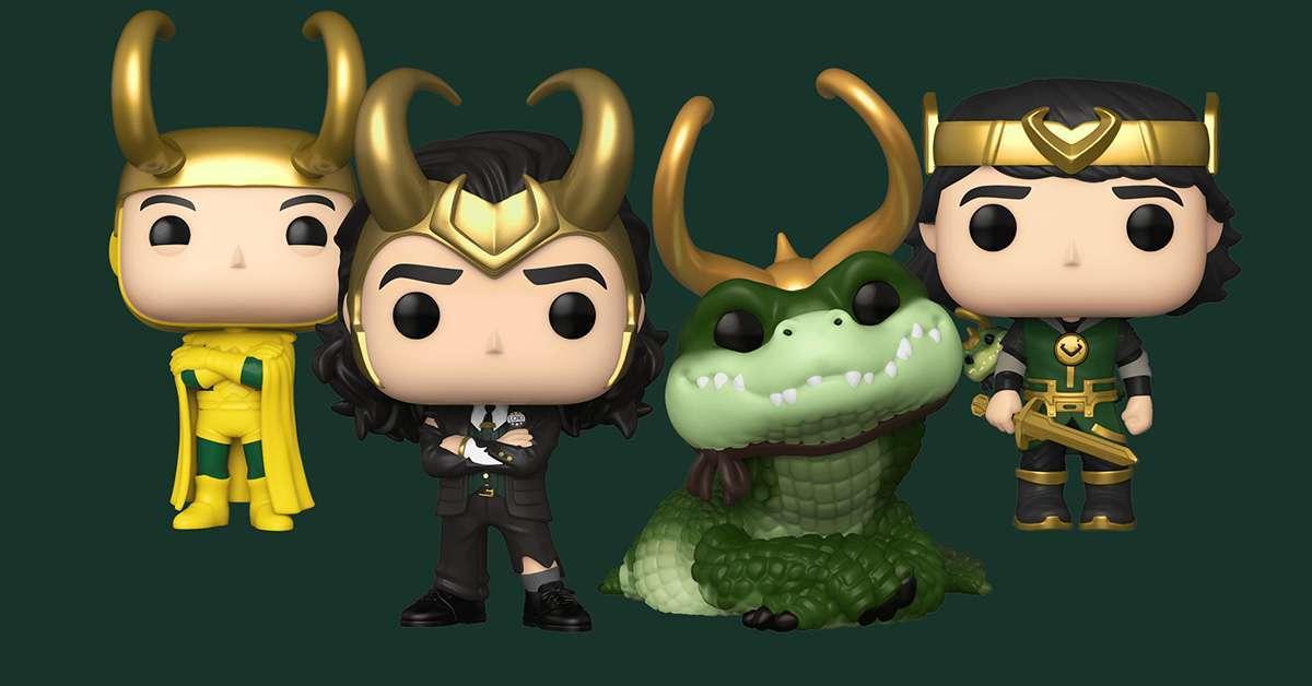 Alligator Loki, President Loki, Kid Loki, and Classic Loki Funko Pops ...