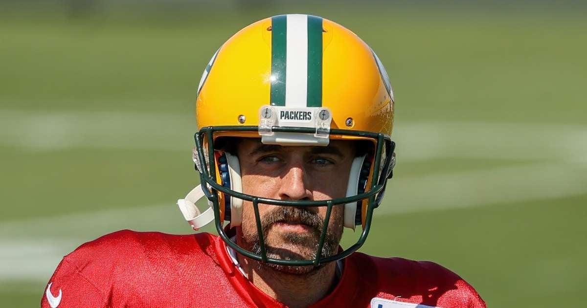 Aaron Rodgers Arrives at Packers Training Camp in 'The Office' Shirt ...