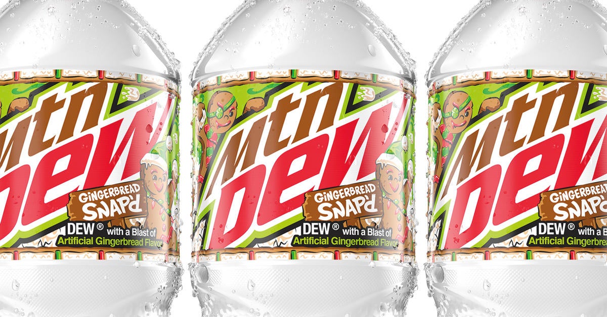 MTN DEW's Gingerbread-Flavored Soda Starting to Arrive in Stores