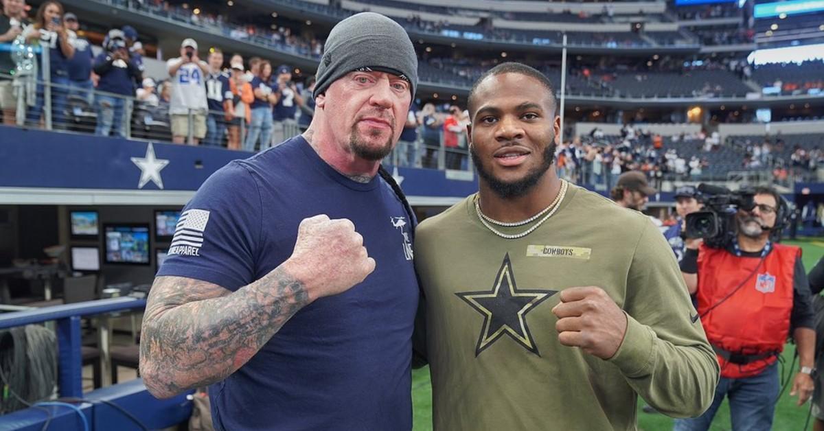 WWE's The Undertaker Appears on Sidelines at Sunday's Dallas Cowboys Game WWE's The Undertaker Appears on Sidelines at Sunday's Dallas Cowboys Game