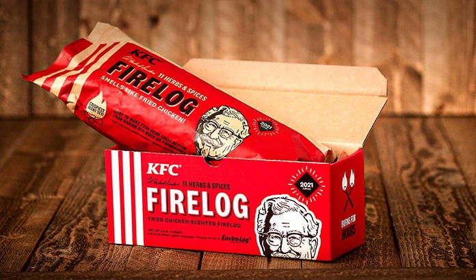 KFC Brings Back Fried Chicken-Scented Firelog