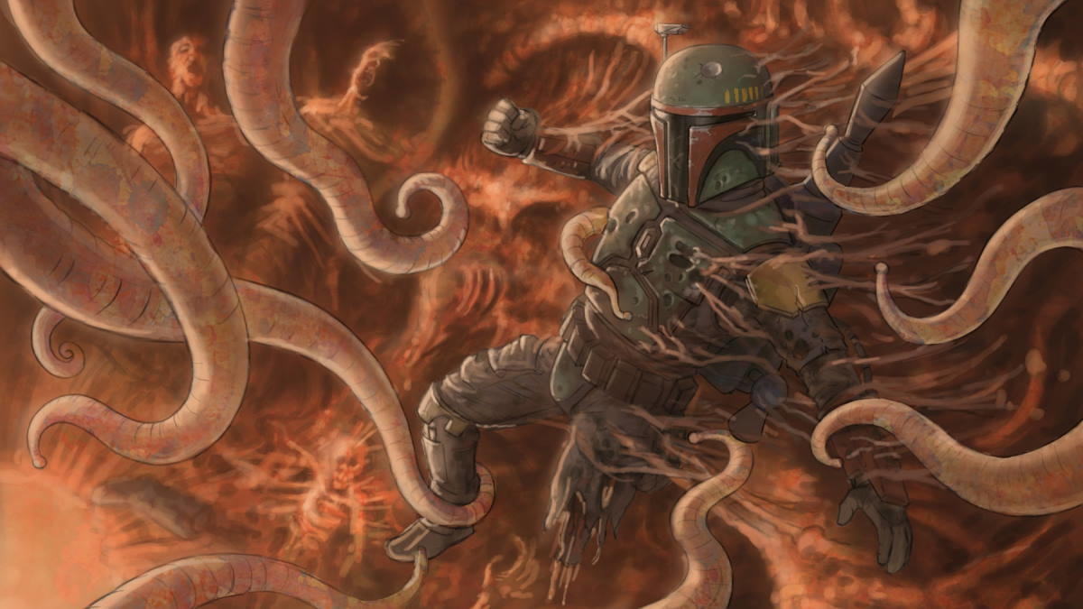 Star Wars Heres How Book Of Boba Fetts Sarlacc Escape Compares To The Legends Expanded Universe