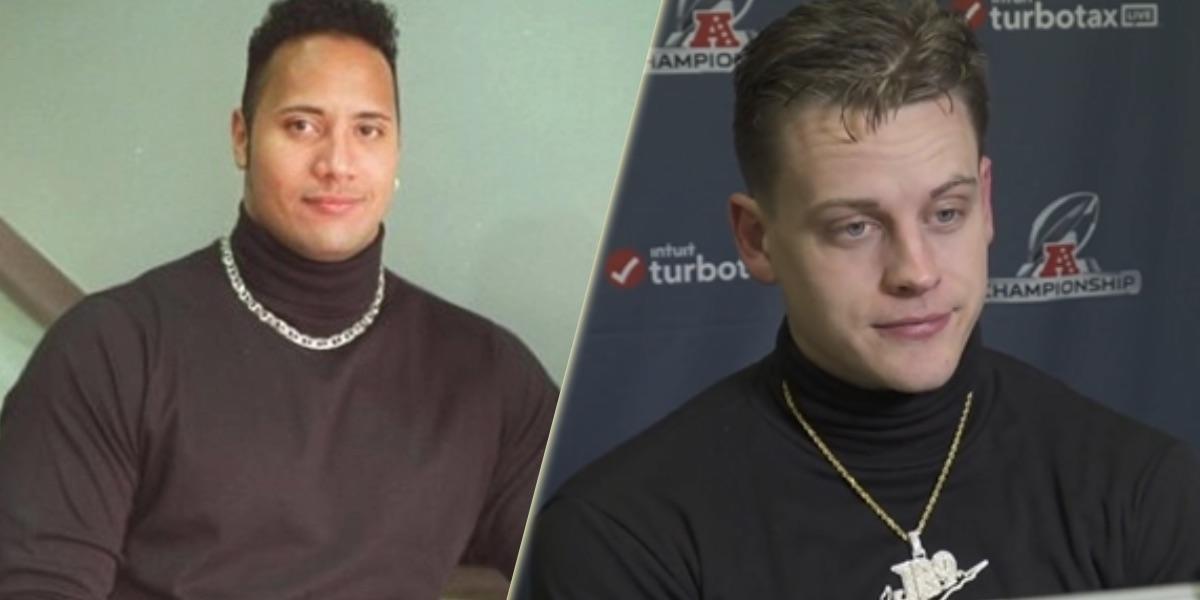 The Rock Reacts To Cincinnati Bengals Quarterback Joe Burrow Copying ...