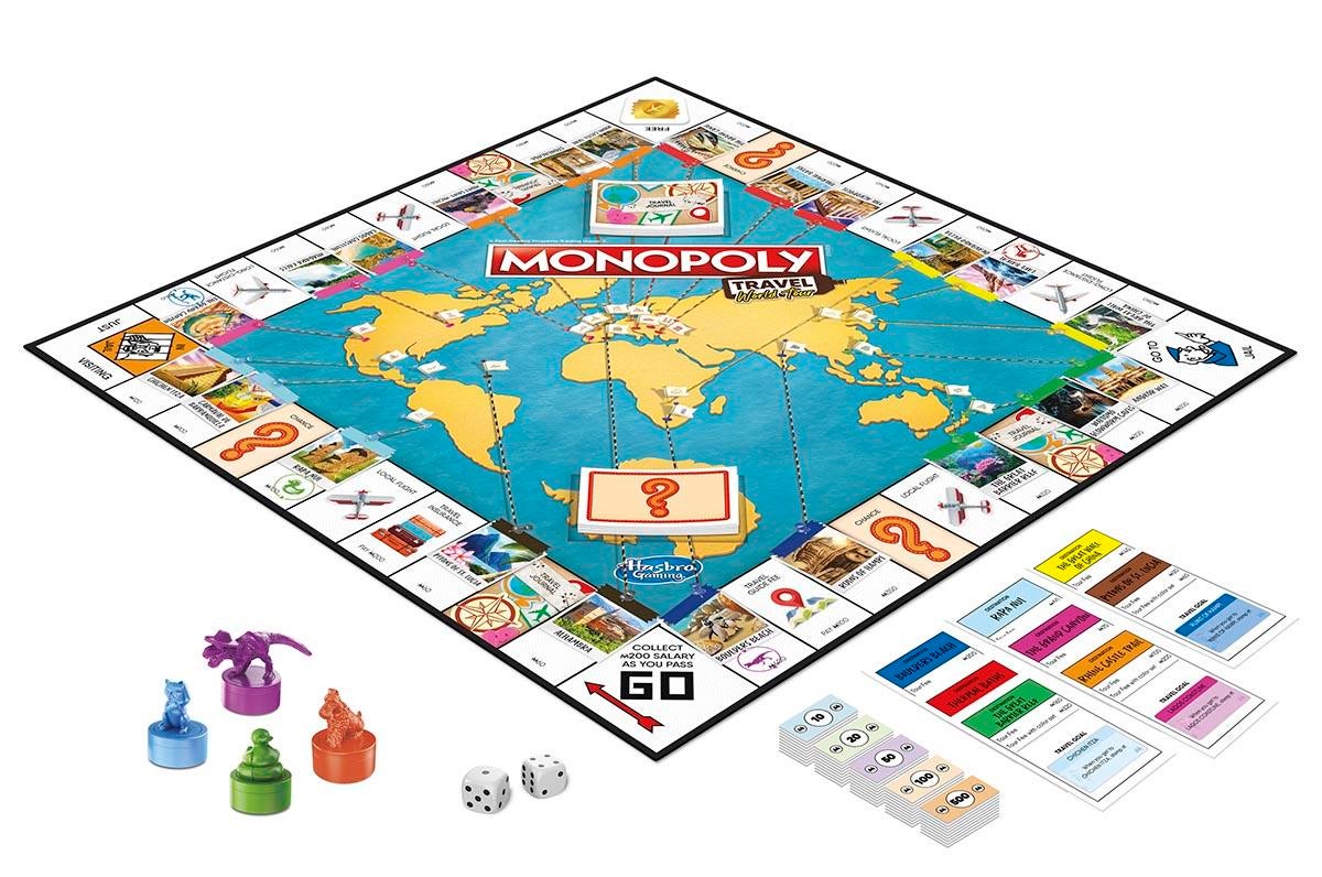 The Monopoly Travel World Tour Board Game Has Ink Stamp Tokens (Exclusive)