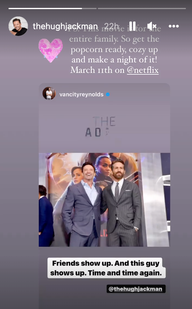 Ryan Reynolds and Hugh Jackman Exchange Sweets Words After The Adam ...