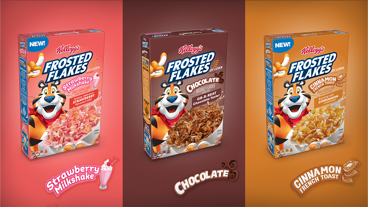 Kellogg's Launches New Frosted Flakes Flavors That Turn Milk Different ...
