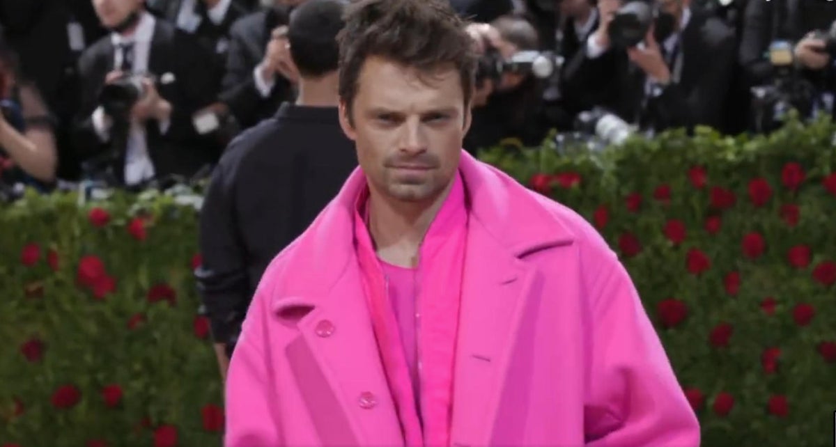 Marvel Star Sebastian Stan Dazzles in All-Pink Suit at Met Gala
