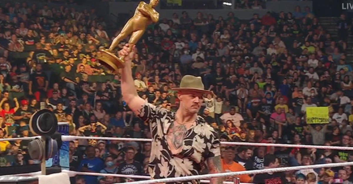 Happy Corbin Destroys Andre the Giant Memorial Battle Royal Trophy on ...