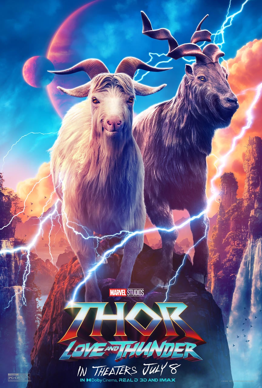 Thor: Love and Thunder Posters Feature Thor's Flying Goats