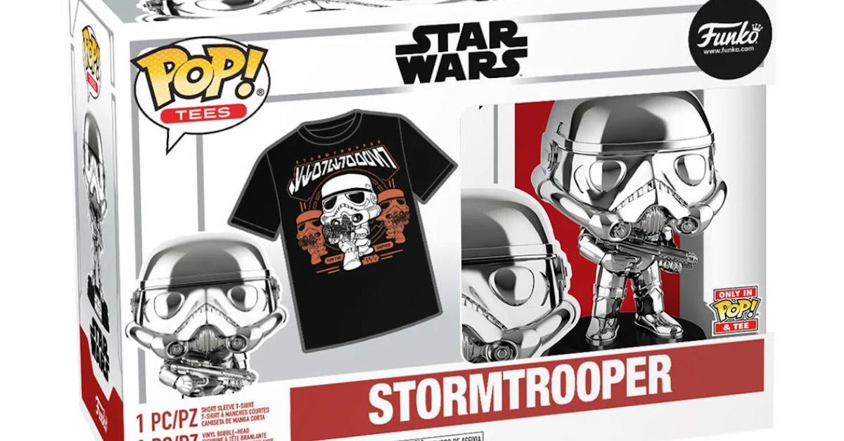 Star Wars Metallic Stormtrooper Funko Pop and Tee Pack Is Up for Pre-Order