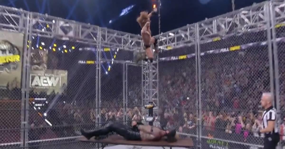 Watch: "Jungle Boy" Jack Perry Dives Off Steel Cage to Beat Luchasaurus ...