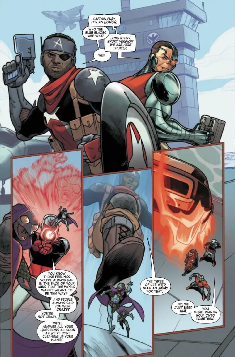 Ghost Rider Rides a SHIELD Helicarrier In Marvel's New Avengers Preview