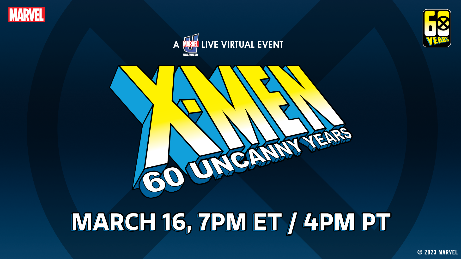 Marvel Announces X-Men: 60 Uncanny Years Live Virtual Event