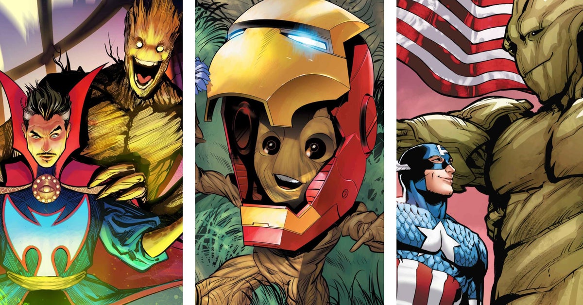 Groot Teams Up With the Marvel Universe on Stormbreakers Variant Covers