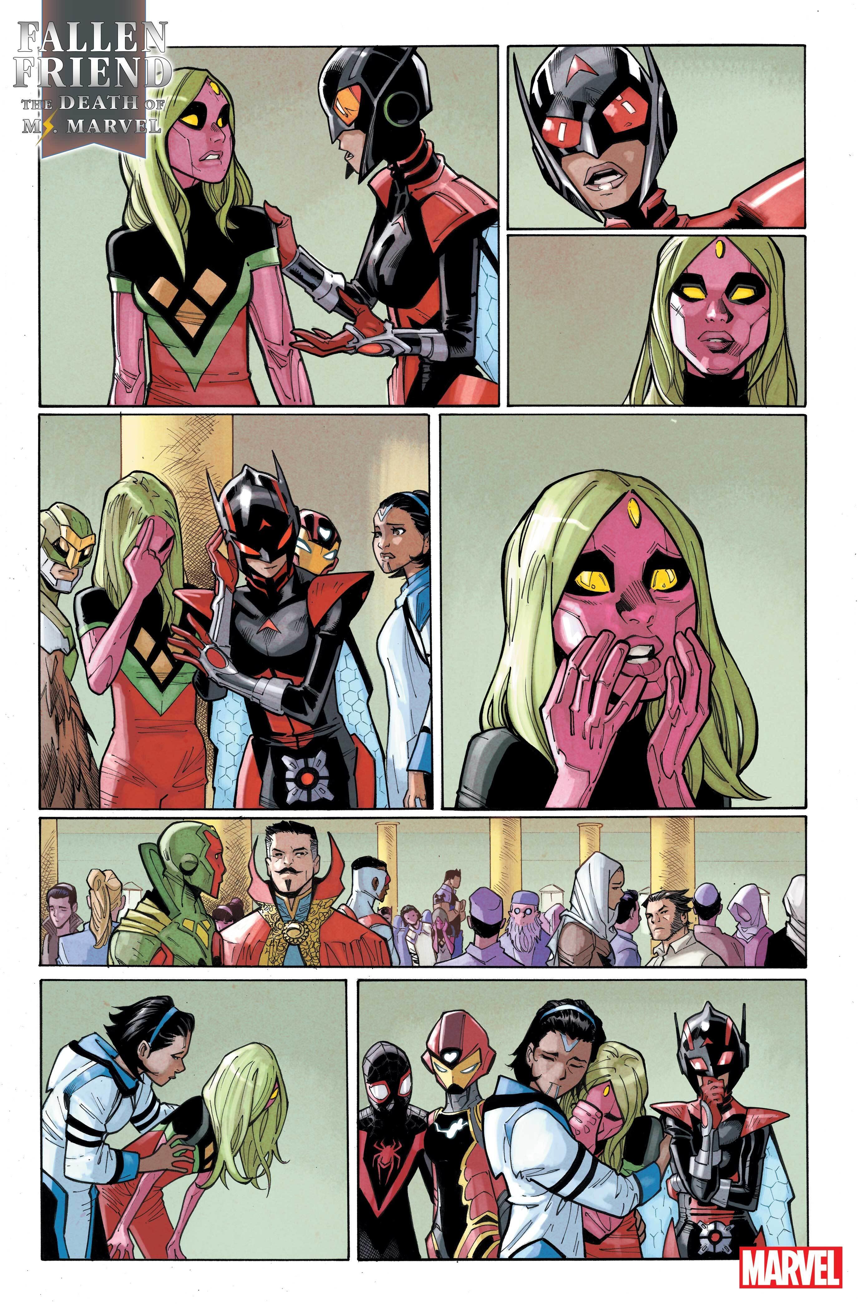 Fallen Friend: The Death of Ms. Marvel #1 Preview Brings The Avengers ...