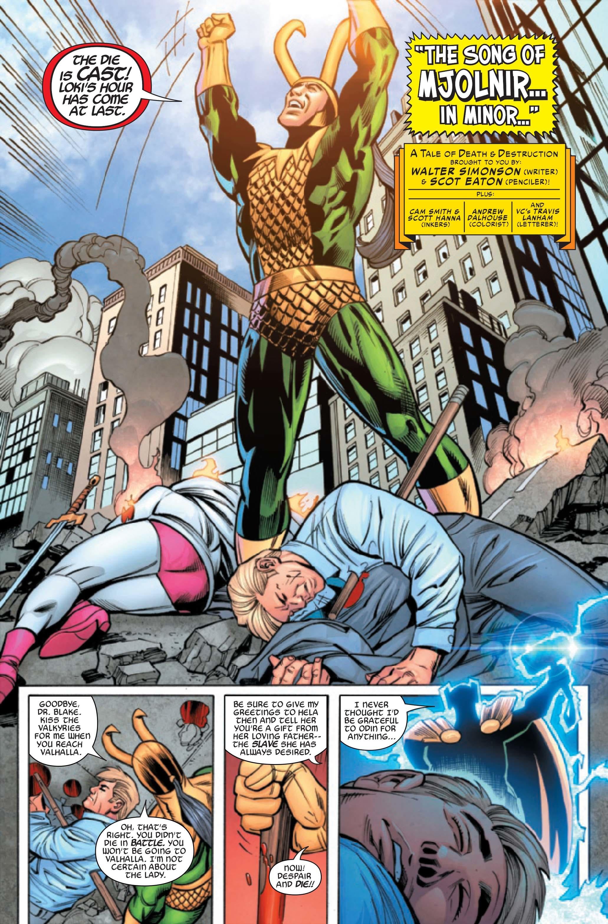 Loki Wields Thor's Hammer in Marvel's Dark What If...? Preview (Exclusive)