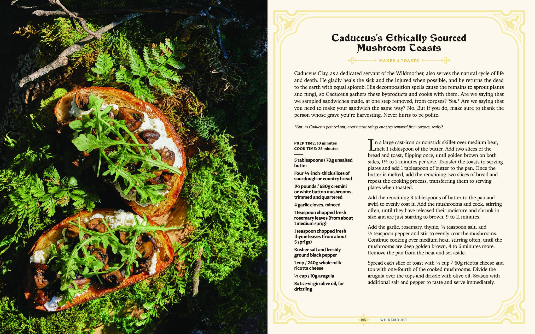 Critical Role Cookbook Previews Mushroom Toast Recipe (Exclusive)