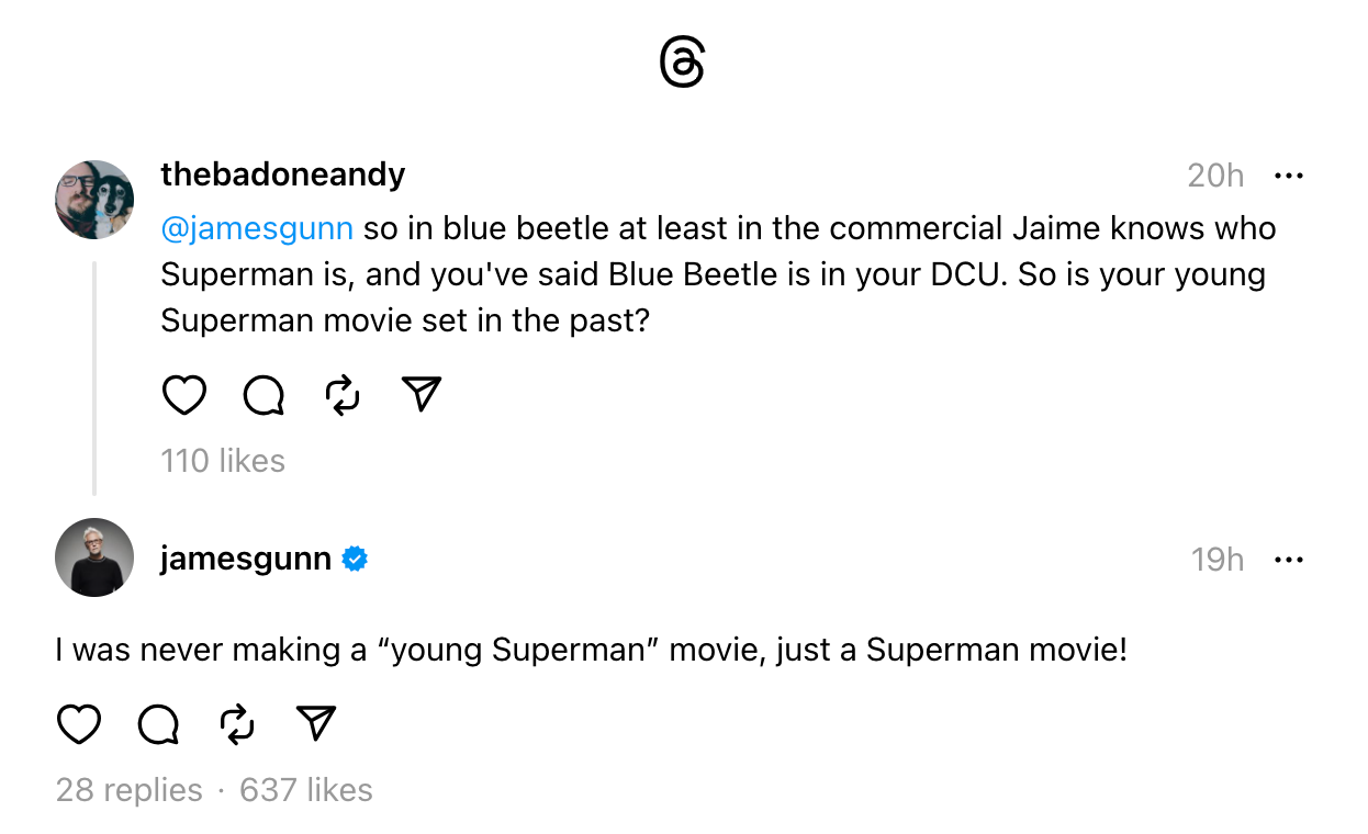 Superman Legacys James Gunn Confirms He Isnt Making A Dcu Prequel