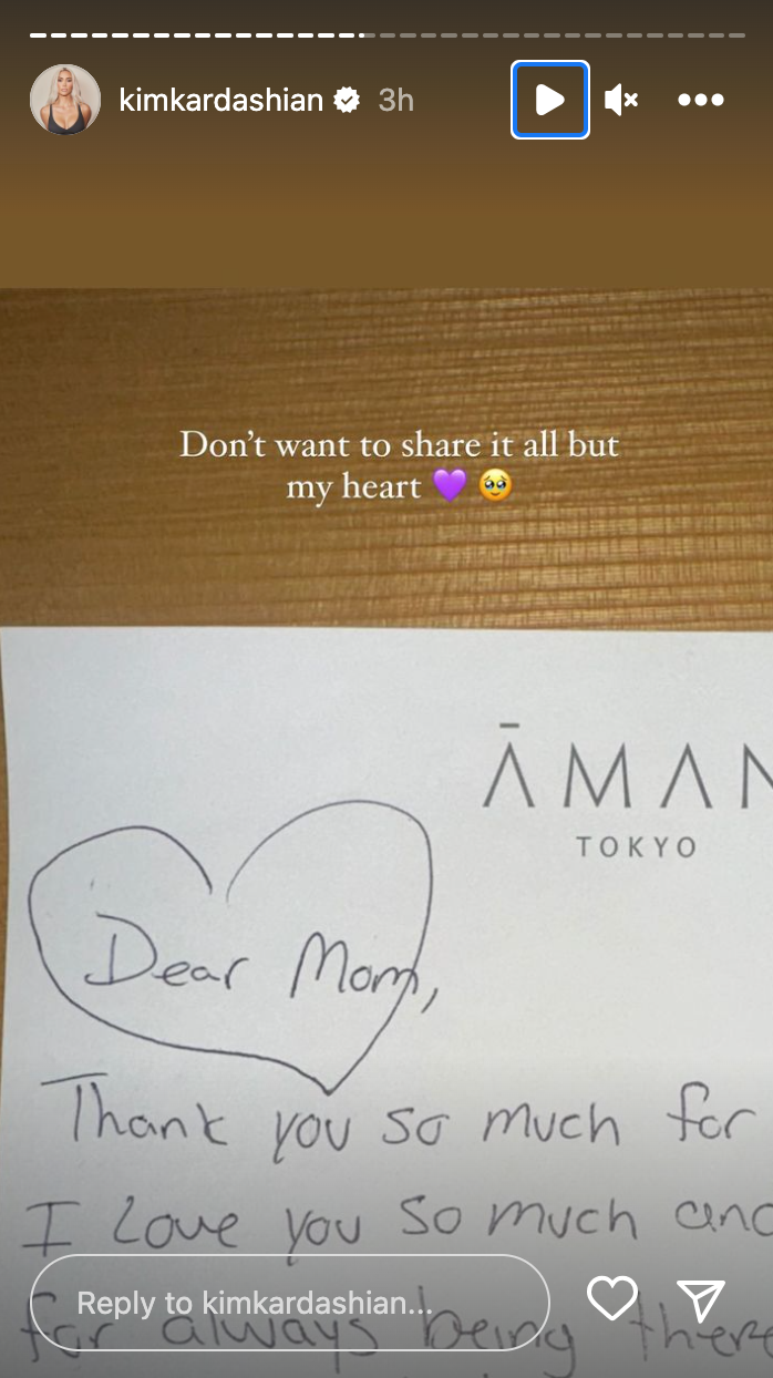 Kim Kardashian Shares Sweet Handwritten Note From Daughter North West