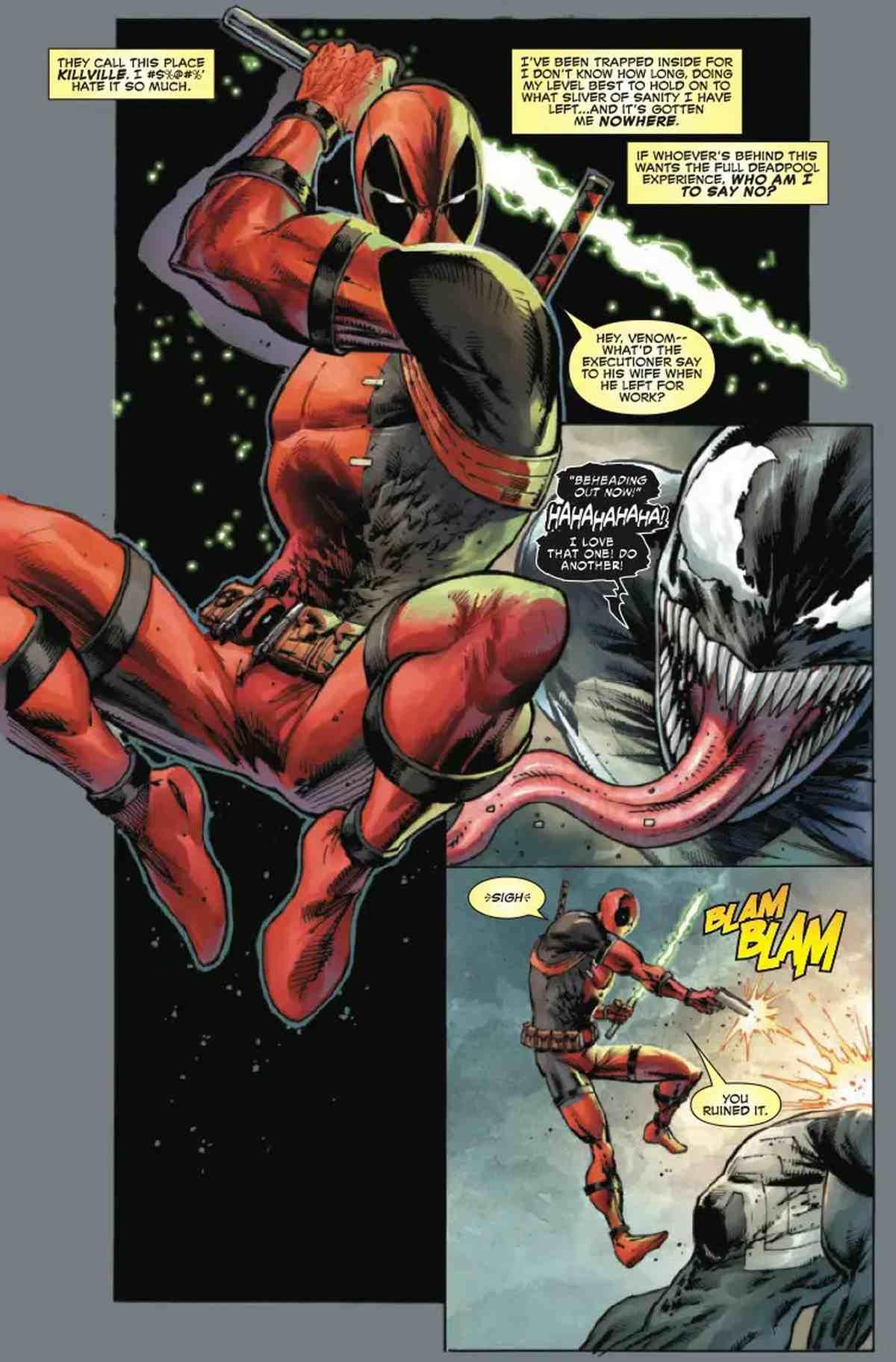 Deadpool Decapitates Venom's Head (Sort Of) In New Preview