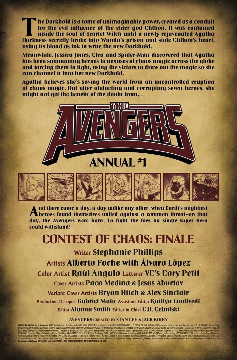 Avengers Assemble Against Agatha Harkness In New Marvel Preview