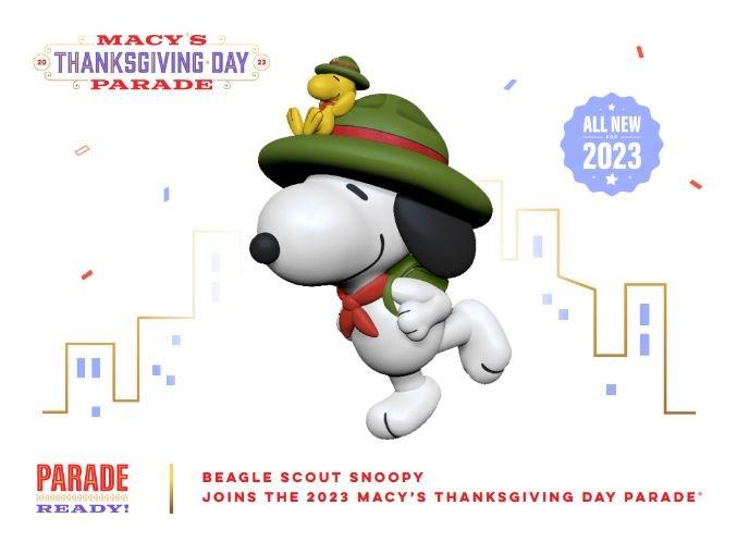 Macy's Thanksgiving Day Parade Reveals New Snoopy Balloon for 2023