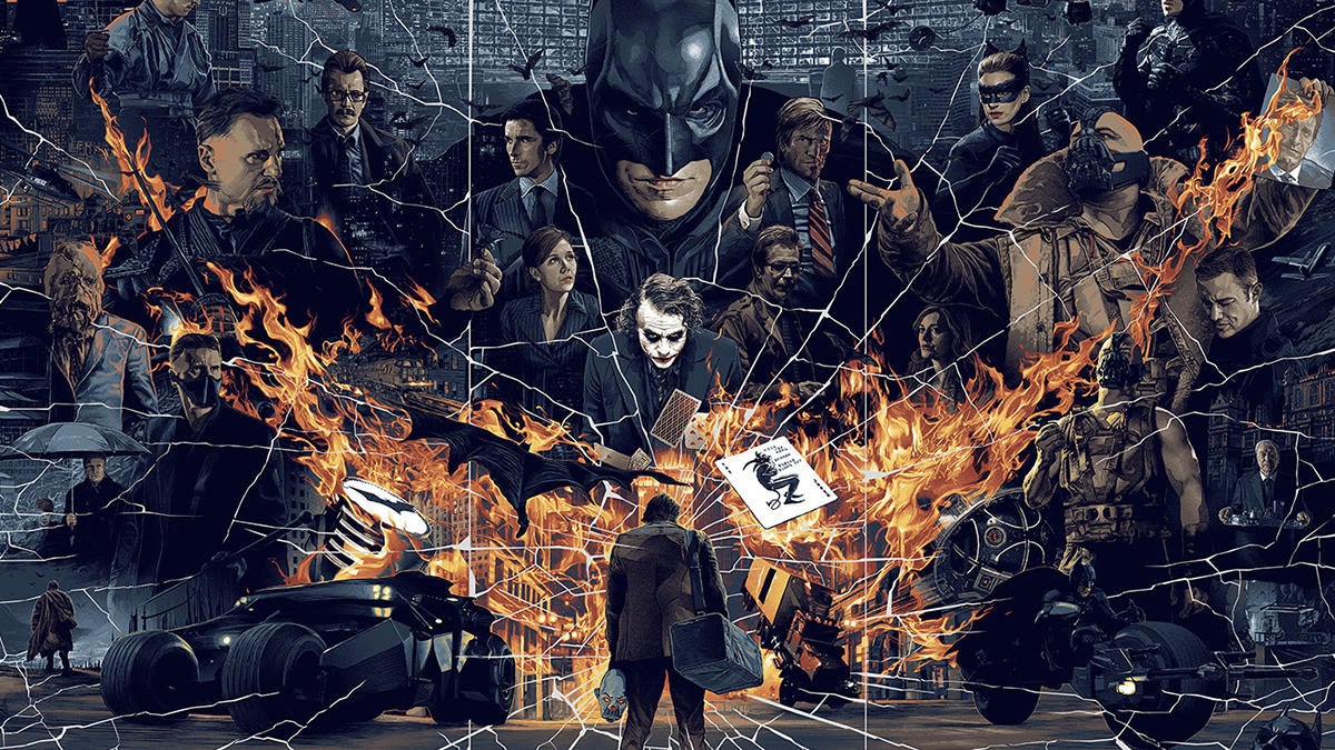The Dark Knight Trilogy Gets Triptych Print From Bottleneck Gallery