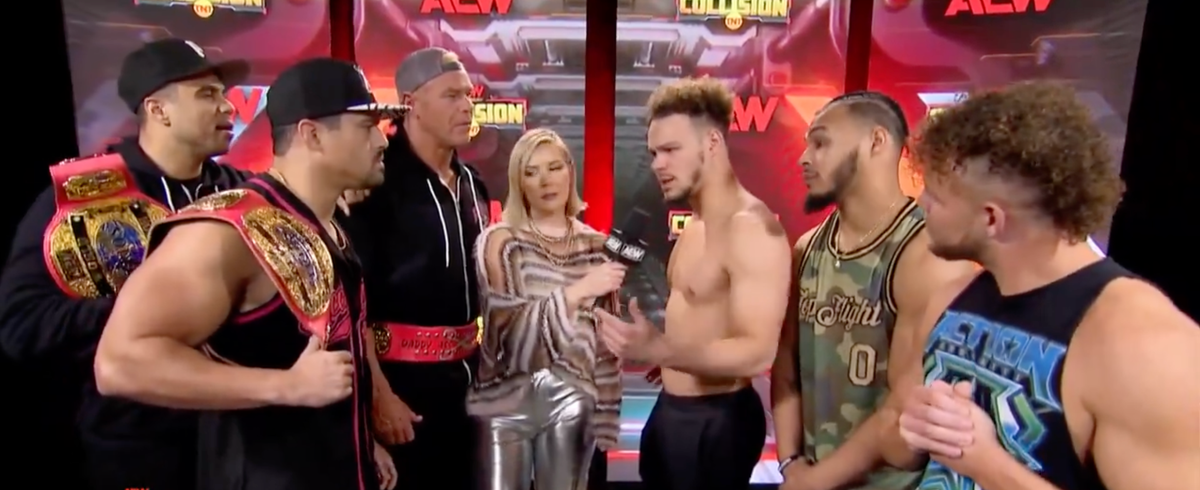 Top Flight and Action Andretti Challenge for AEW Trios Championships