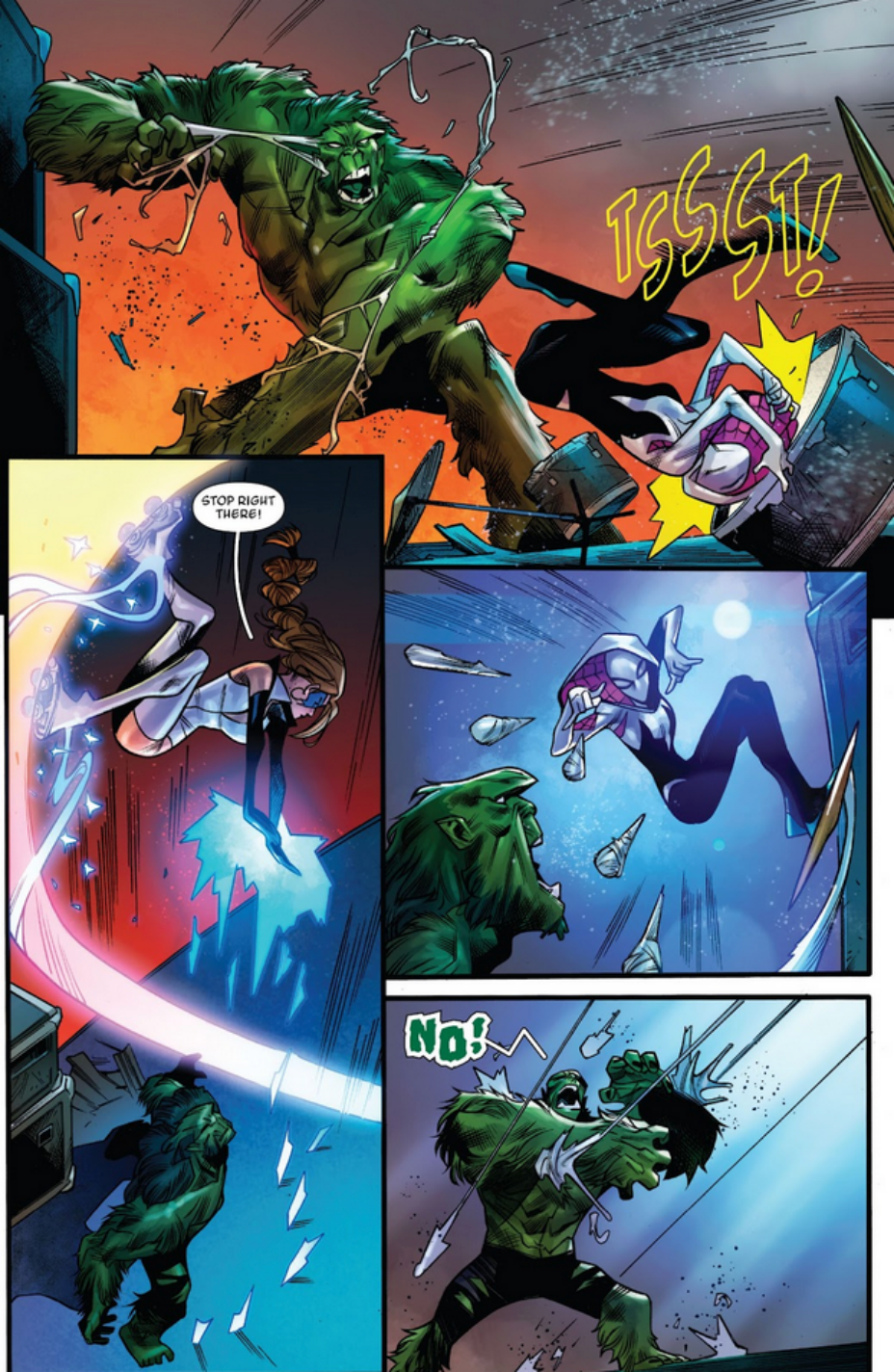 Earth-65 Hulk Smashes Into Spider-Gwen Comic, And He's a Stalker