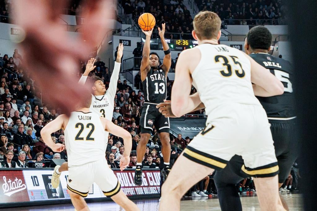 Mississippi State media day with All-SEC shooting guard Josh Hubbard ...