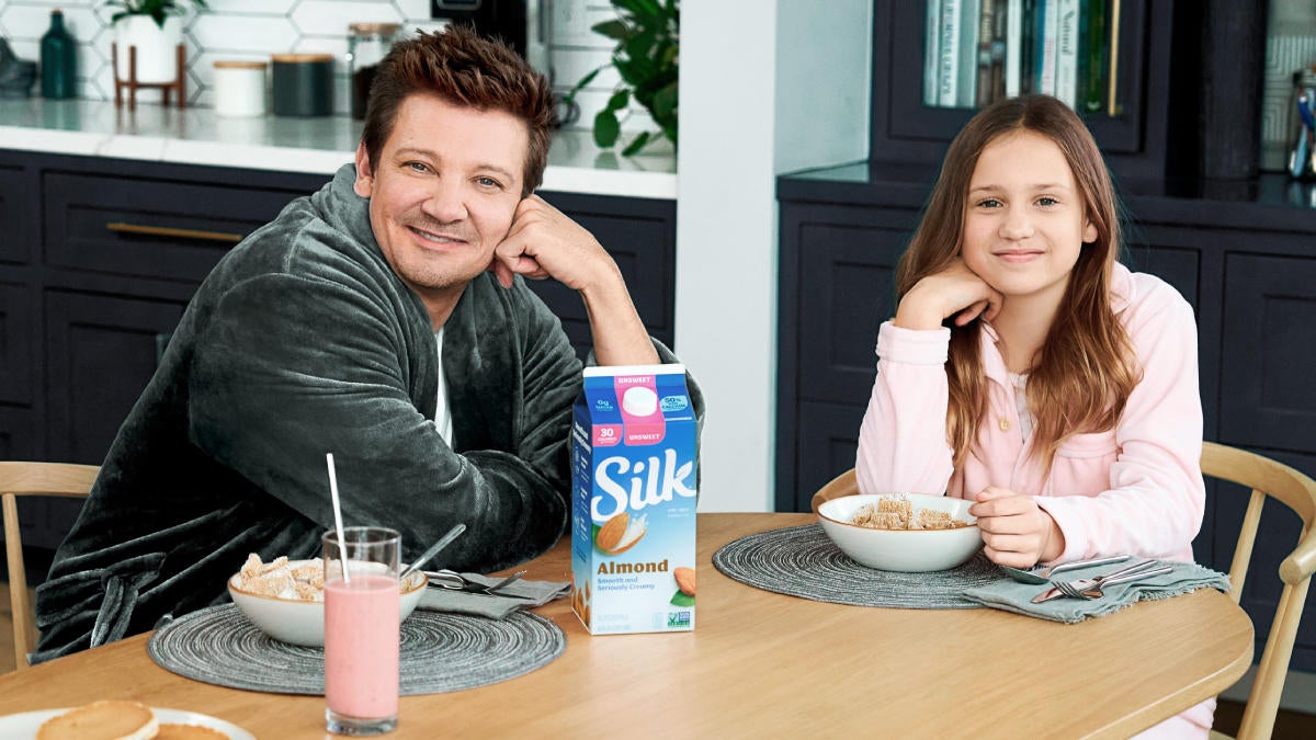 Jeremy Renner Talks Starring in First-Ever Silk Super Bowl Commercial
