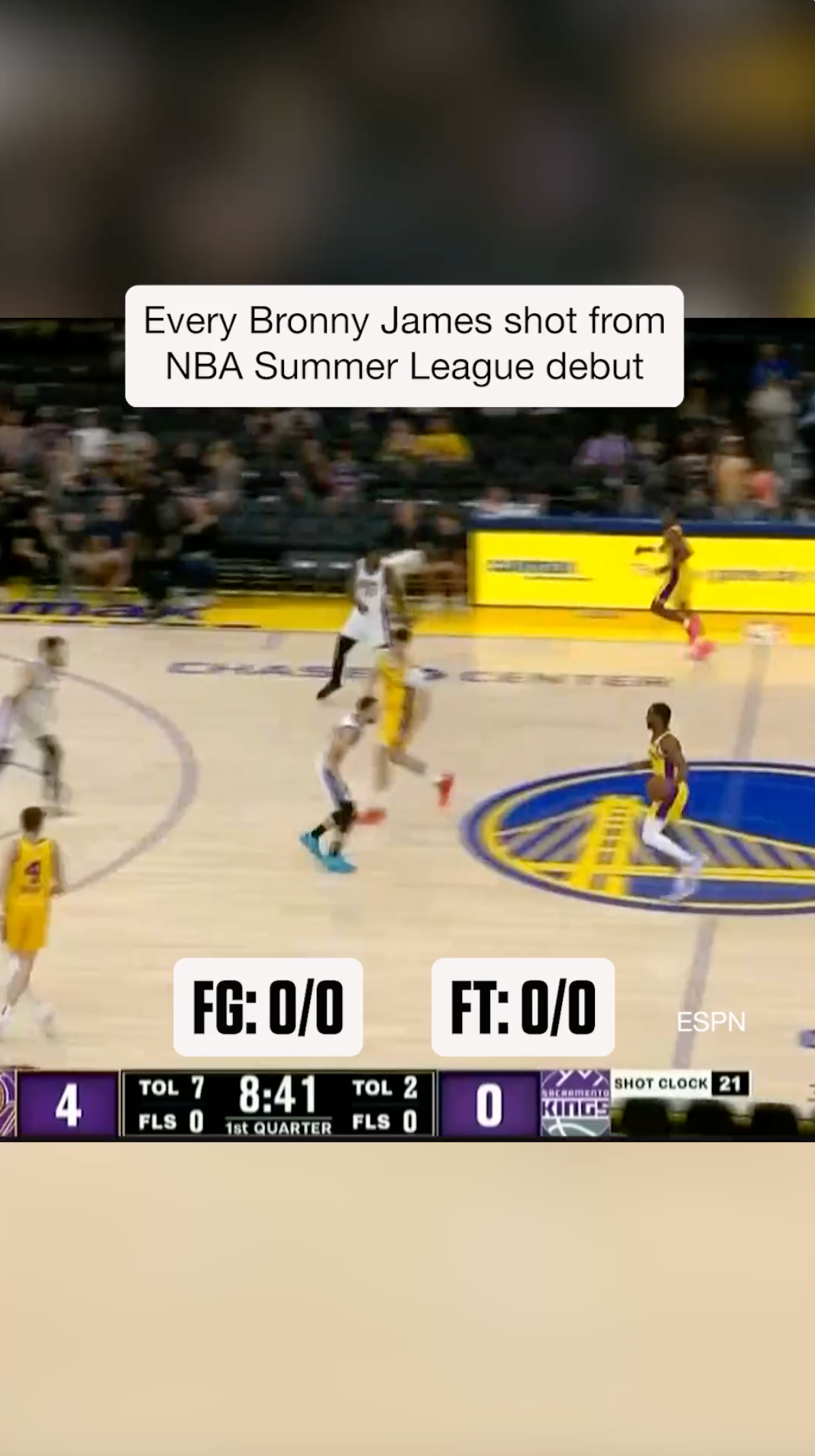 Every Bronny James shot from NBA Summer League debut Stream of National ...